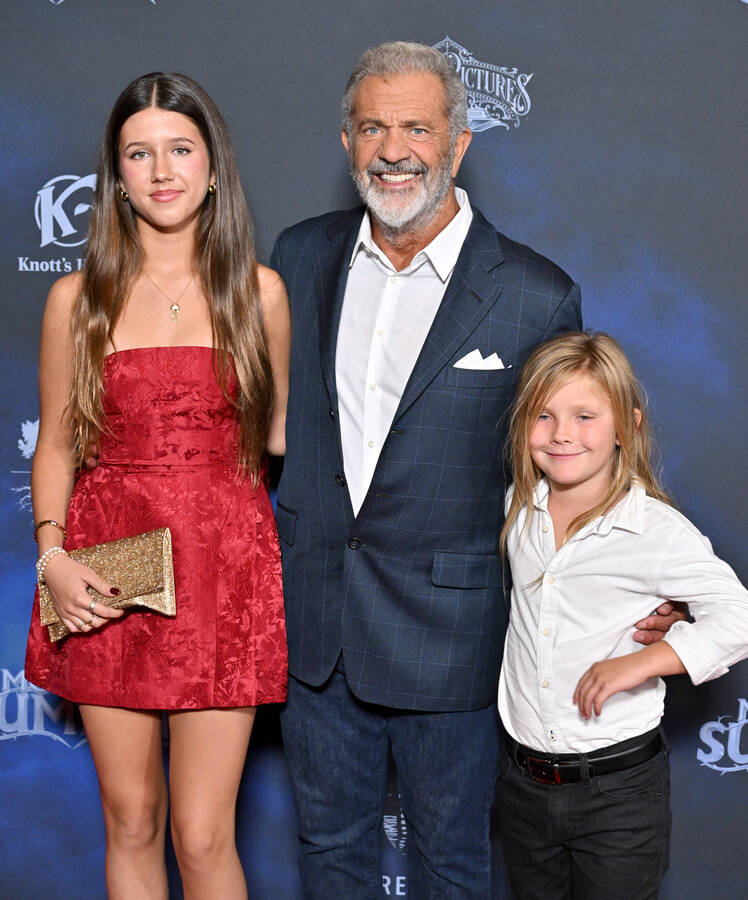 Mel Gibson Makes Rare Appearance With Kids Lucia and Lars [Photos ...